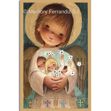 Estampas Comunión Ferrándiz -ANGELITO DORADO- Memory Ferrándiz-